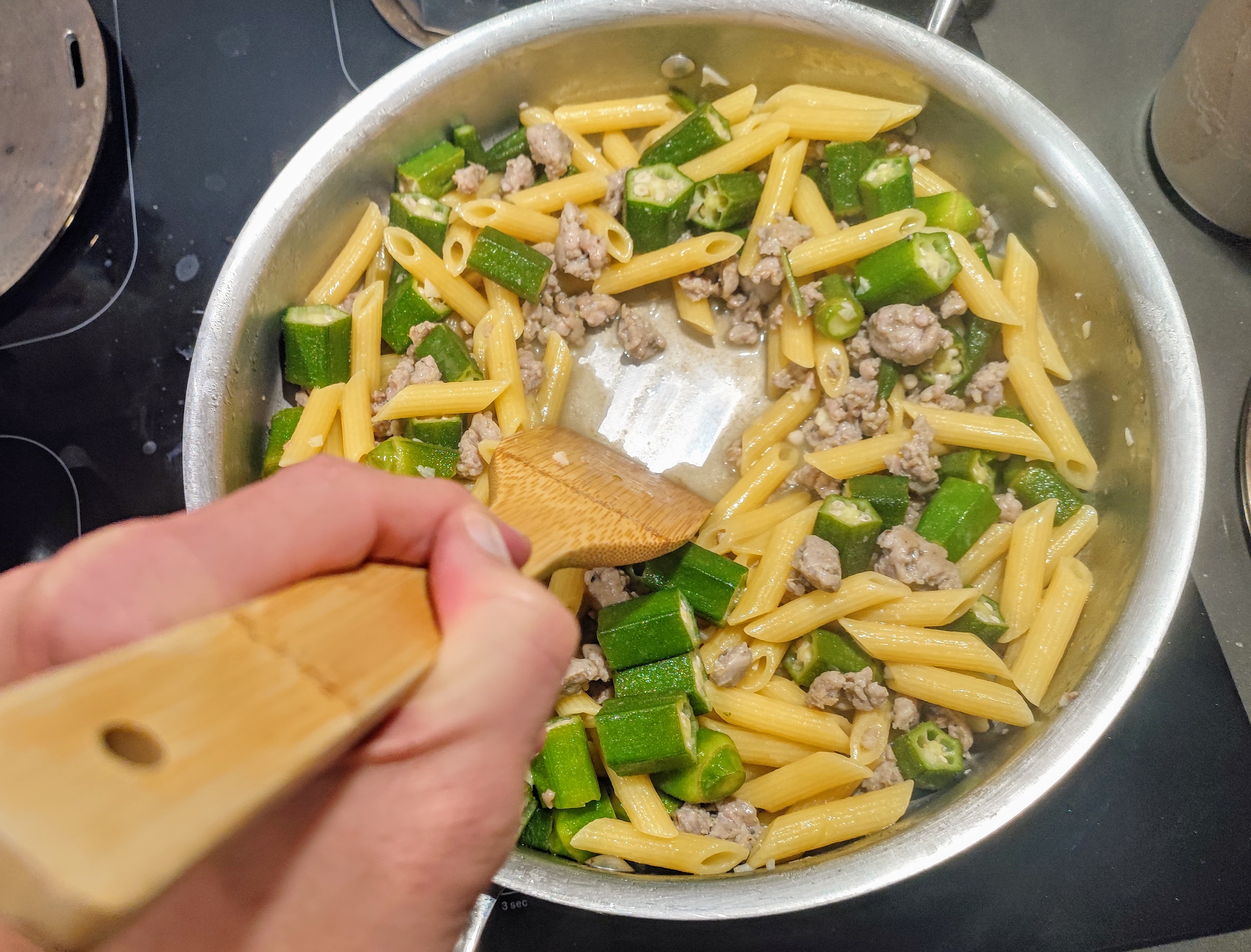 Penne alla Salsiccia e Ocra (Sausage and Okra with Penne Pasta) – Greg ...